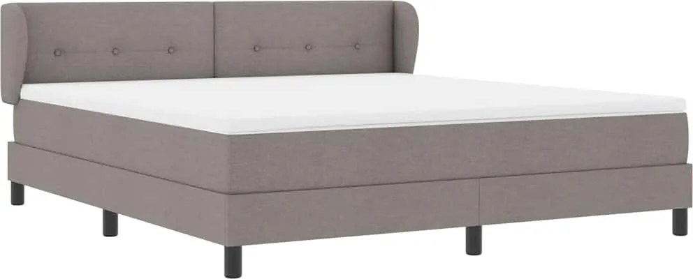 Postel s boxspringem s čelo Taupe 180 x 200 cm textil 3340042