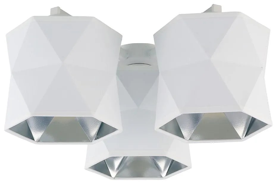 TK Lighting Přisazený lustr SIRO 3xE27/15W/230V bílá/stříbrná TK3248