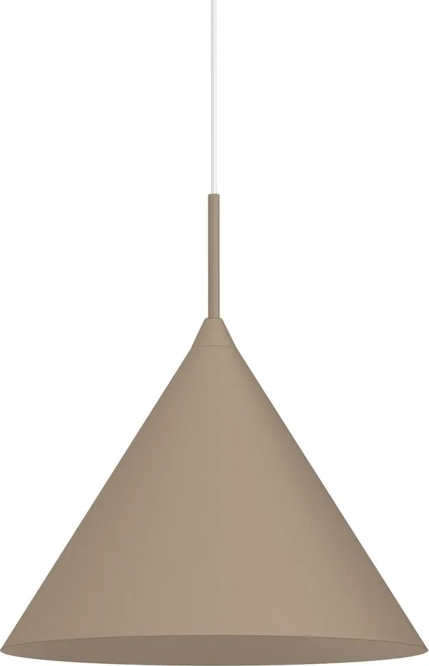 Závěsné svítidlo Capital, 1x tmavě obéžové kovové stínítko, (fi 32cm), be