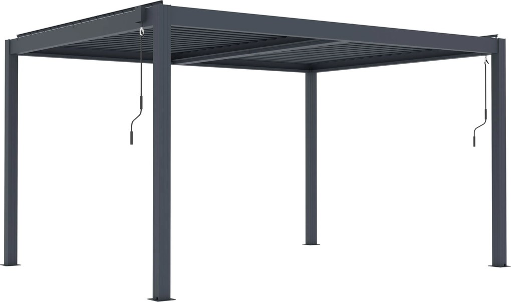 Bioklimatická pergola G21 Austin Premium 4x3 m, antracitová hliníková