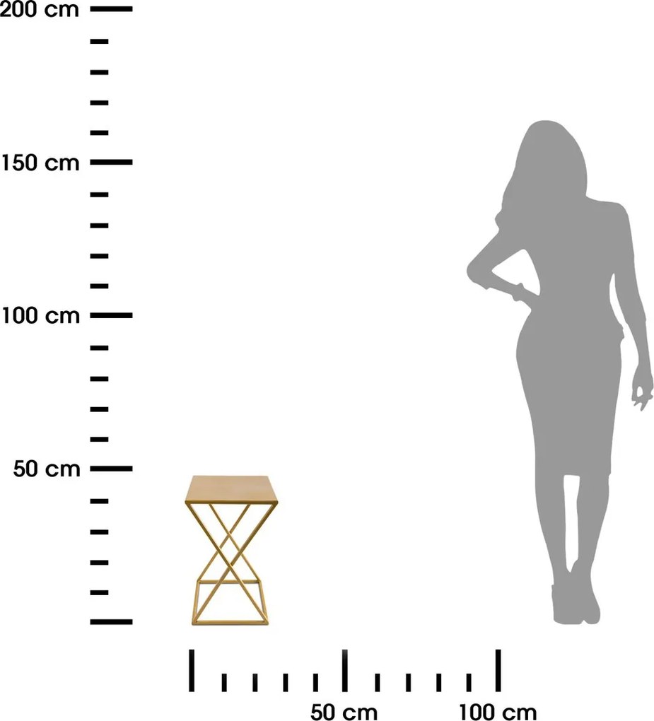 STOJAN NA KVĚTINÁČ LOFT5 40X24X24 CM ZLATÁ