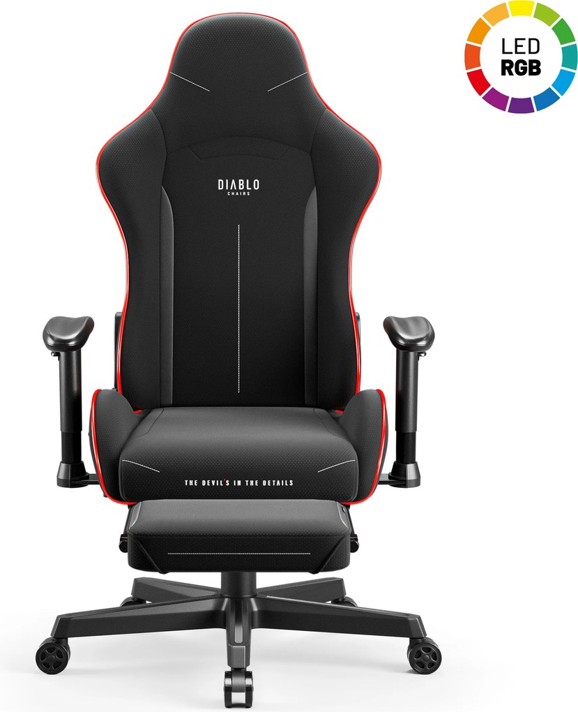 Herní židle LED RGB, černá: Diablo X-Starter