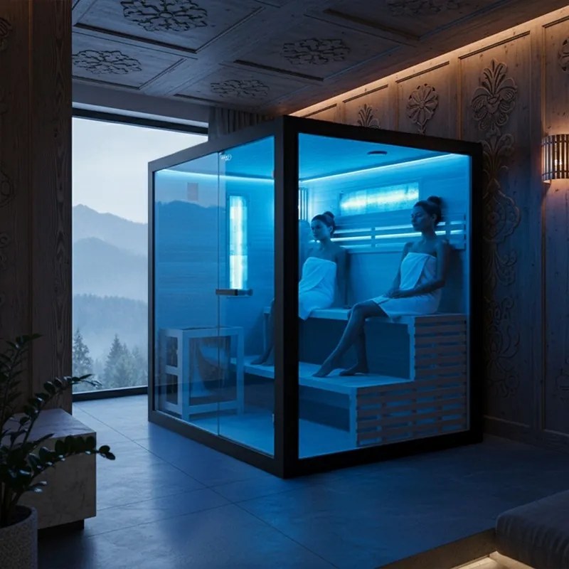 BPS-koupelny Finská sauna Relax HYD-6718 150x140, 3 osoby