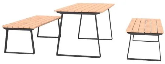 Piknikový set Coni, stůl + dvě lavičky bez opěradla