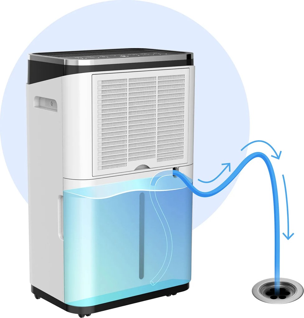Kompresorový odvlhčovač vzduchu - pohlcovač vlhkosti 25l/24h hygrostat Berdsen BD-533 bílý