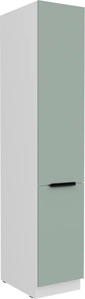 ARIA sb | vysoká skříňka 40 DK-210 2F potravinová s policemi | 40 cm | ANTI FINGERPRINT povrch | bílá/aquamarine
