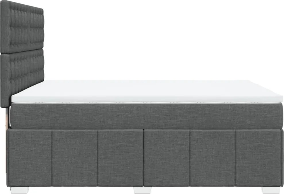 Box spring postel s matrací tmavě šedá 160x200 cm textil 3291734