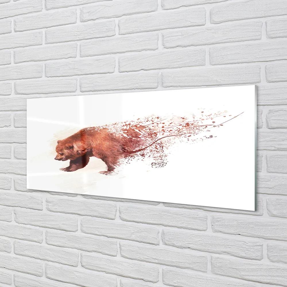 akrylový obraz Medvěd 120x60 cm