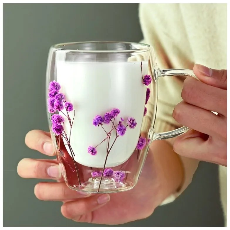 Flamenco Mystique Termo sklenice s květinami uvnitř 300ml 1ks SZK93