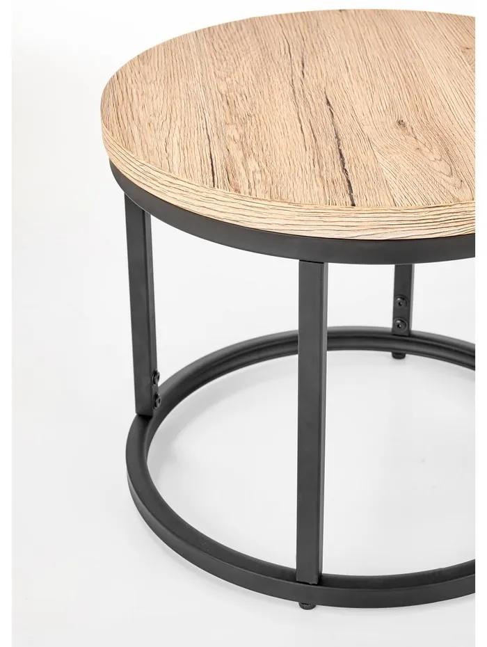 Konferenční stolek Oreo, dub zlatý / černá