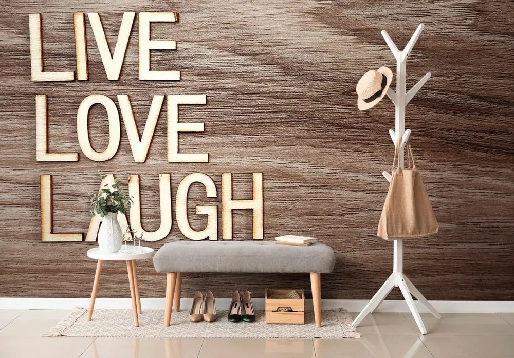 Tapeta Live Love Laugh - 150x100 cm