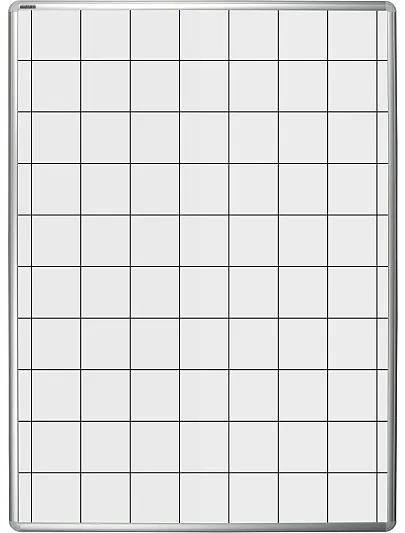 Magnetická tabule s odkládací poličkou MANAŽER L 75 x 100 cm (potisk) - čtverce 100 mm (100751001105)