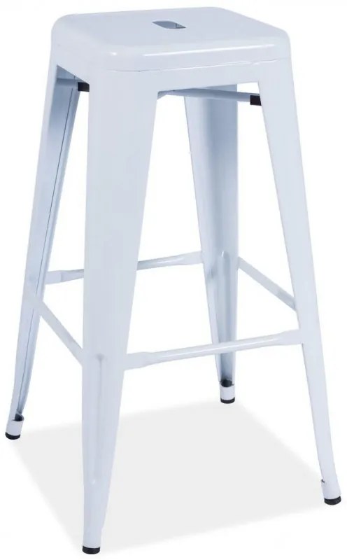 Casarredo Barová kovová židle LONG bílá