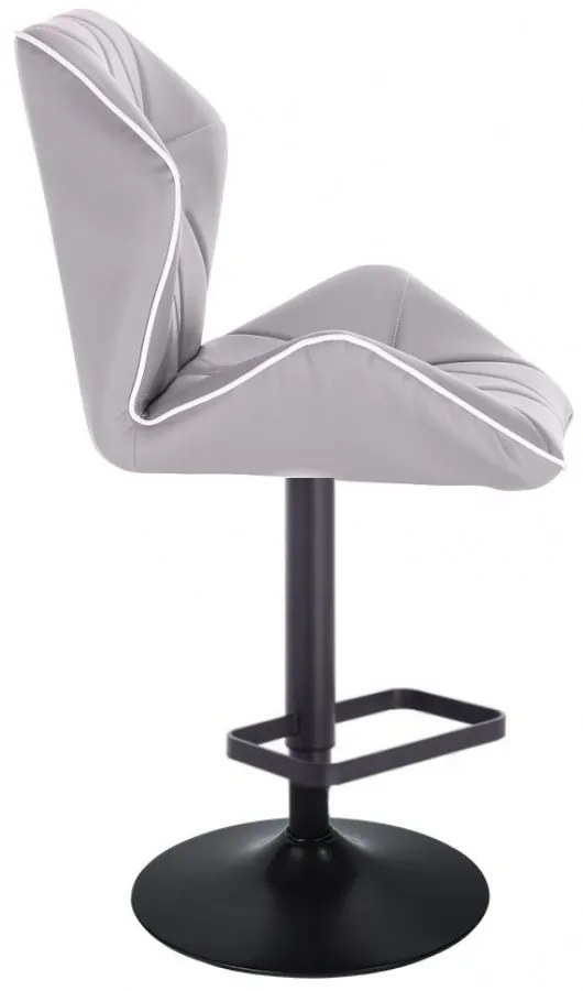 LuxuryForm Barová židle MILANO MAX na černém talíři - šedá