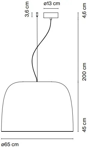 Marset A681-270 Djembé 65.35, červené závěsné svítidlo, 28,5W LED 2700K stmívatené, prům. 65cm