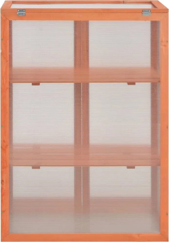 Skleník dřevěný 75 x 47 x 109 cm 170646