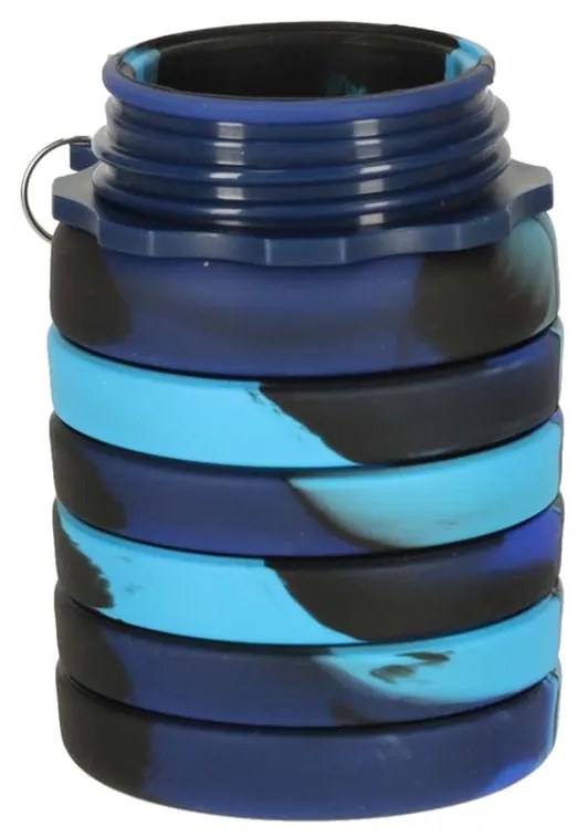 Creative Corner Láhev na vodu silikonová skládací láhev s rukojetí sportovní 500ml modrá