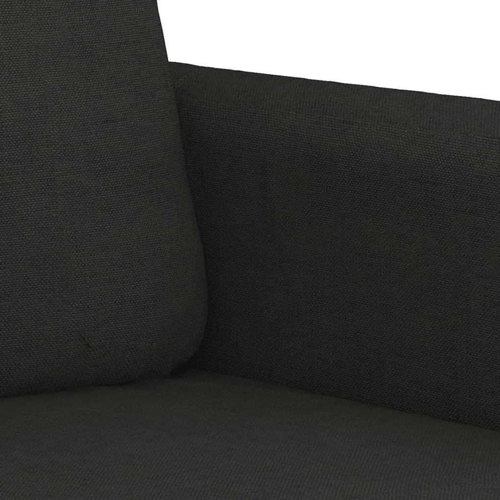 2dílná sedací souprava s polštáři černá textil 3202138