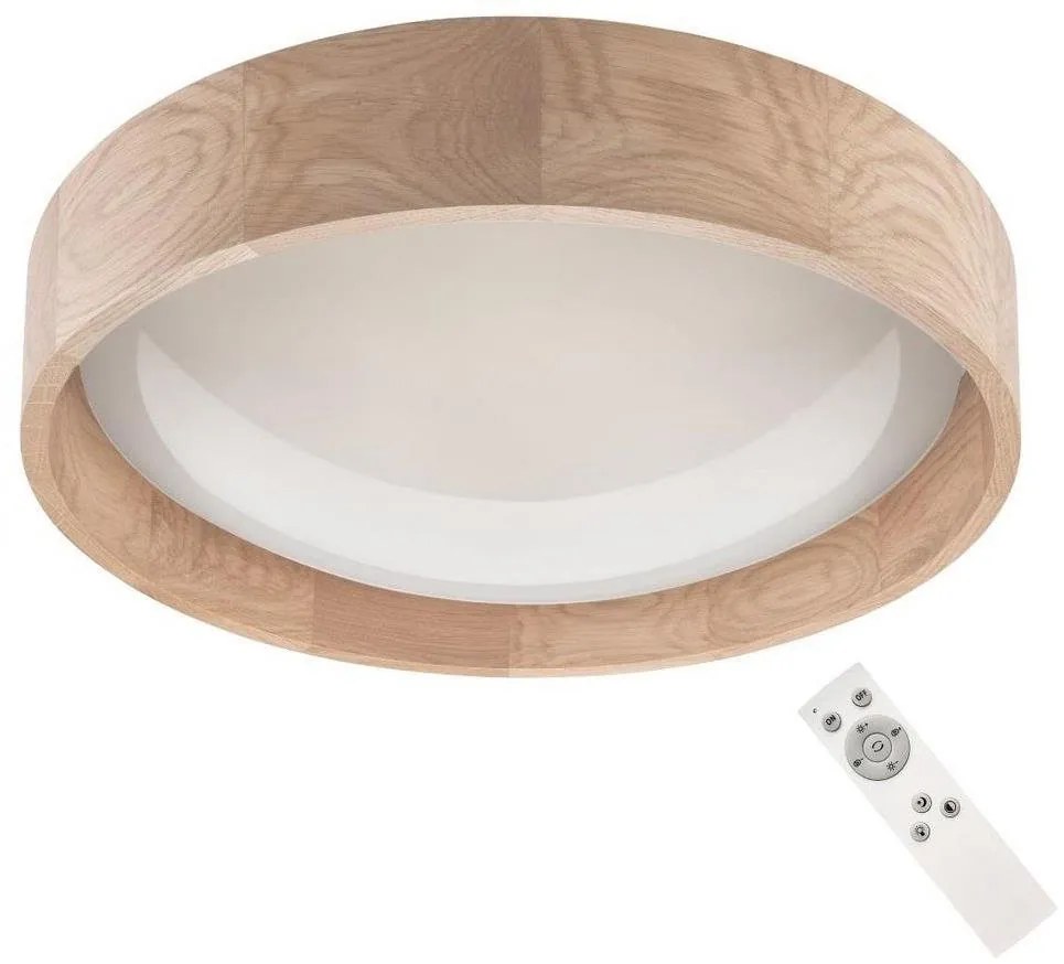 Stropní světlo brilagi - led stmívatelné stropní svítidlo manarola led/24w/230v dub + do 3000-6500k