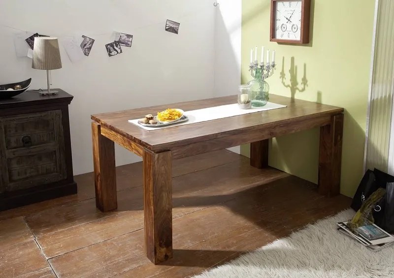 Masiv24 - Sheesham  jídelní stůl 220x100, masivní palisandrové dřevo BIG DAKOTA