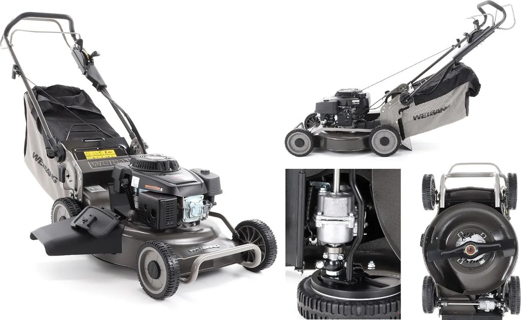 Weibang WB 507 SCV 6in1 Profi benzínová sekačka 51 cm, hřídelový pohon, boční výhoz, OHV 196 ccm – Servis ČR