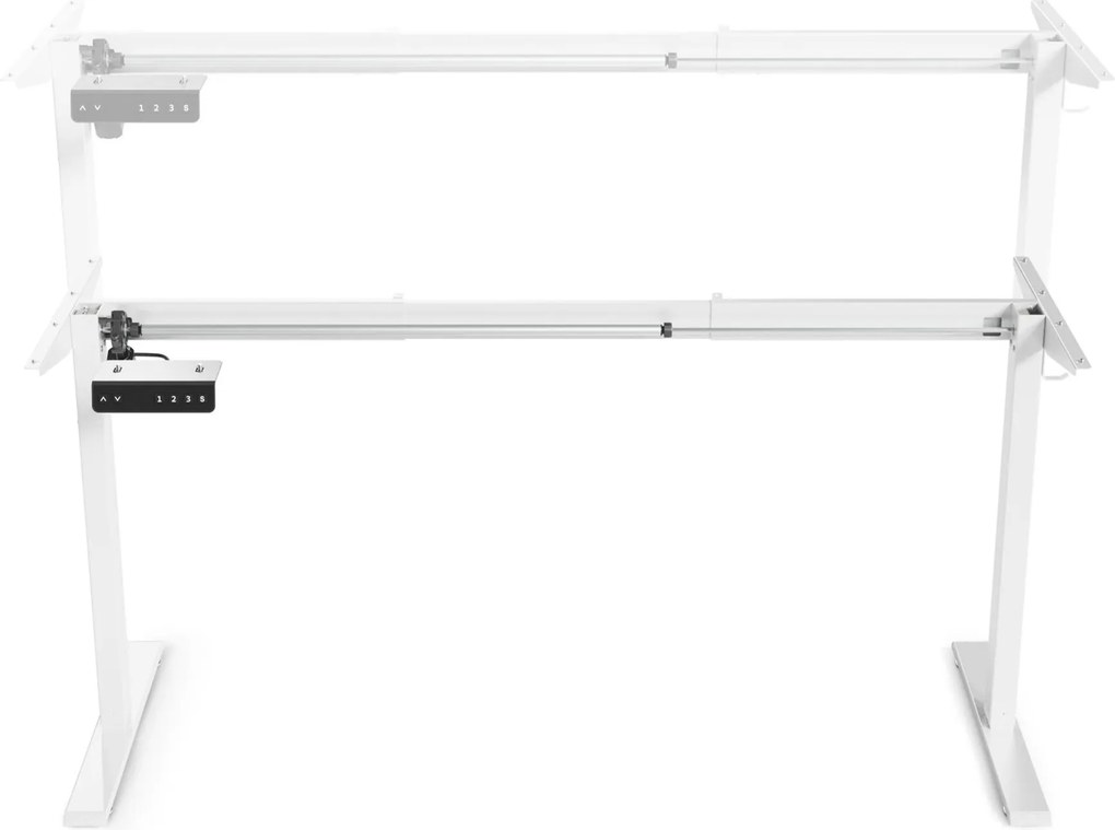 Elektricky výškově nastavitelný rám psacího stolu s motorem 110-160 cm DV-201ODF - bílá