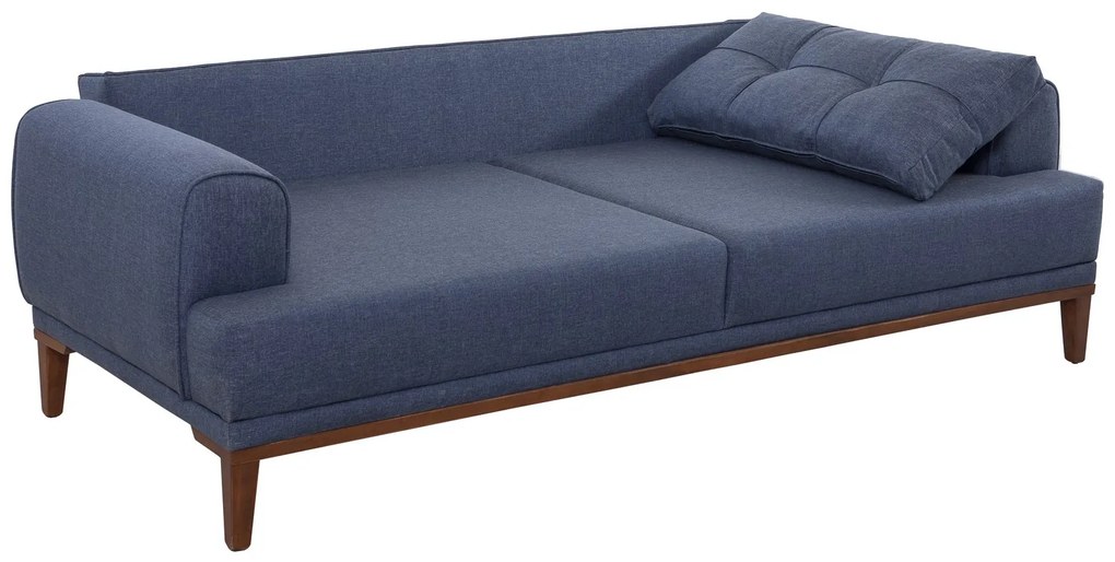 Hanah Home Třímístná pohovka BALERA s křeslem tmavě modrá 223 cm