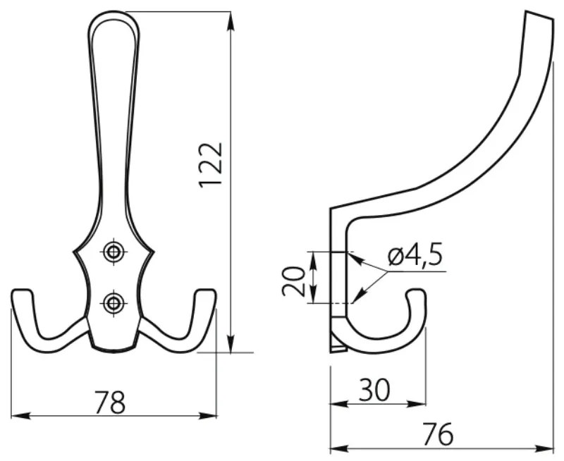 In-Design Nábytkový věšák Lungo zlatý velký