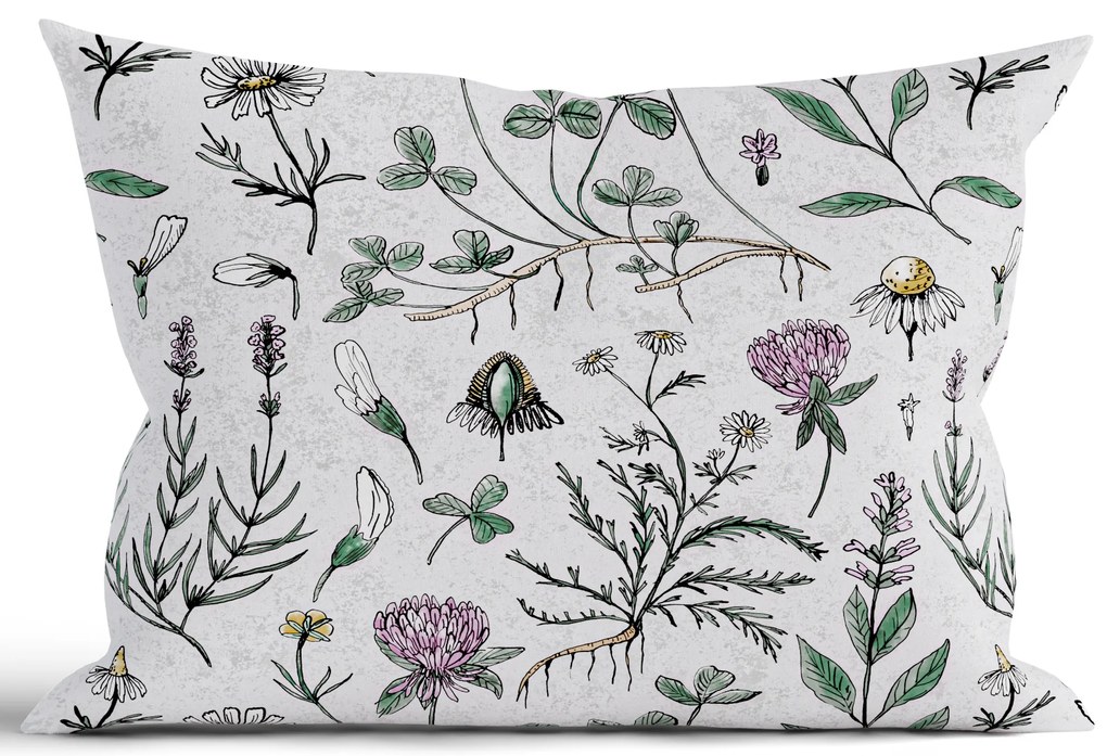 MK Lůžkoviny Bavlněný povlak na polštář Renforcé 40 x 60 cm - Herbář šedý