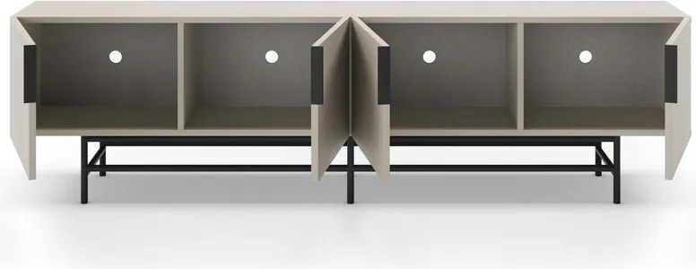 Krémový TV stolek 200x54,5 cm Eldia – Marckeric