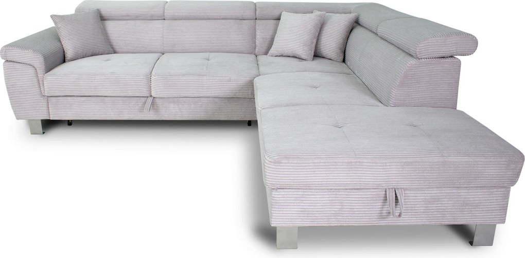 XXXLutz ROHOVÁ SEDAČKA, textil, světle šedá Xora - Sedací soupravy - 002991004402