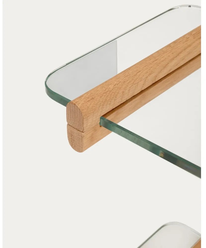 Skleněný modulární policový systém v přírodní barvě 90x202x30,5 cm Sitra – Kave Home