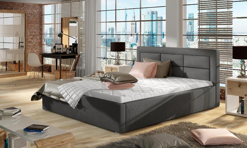 Rosano postel 160x200 + kovový rošt/plynové písty/úložný prostor Materiál / Dekor: Mat Velvet 68