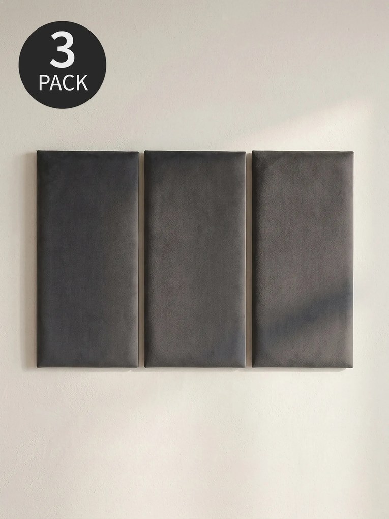 Sinsay - Obdélníkové čalouněné panely 3 pack - šedá