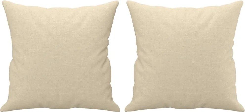 2místná pohovka s polštáři krémová 140 cm textil 3200911