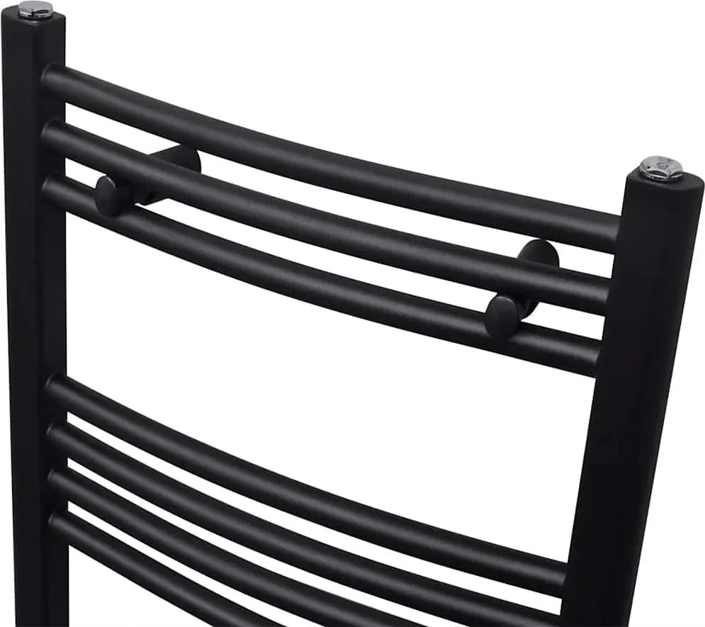 Černý žebříkový radiátor obloukový ústřední topení 500 x 1 160 mm 141915