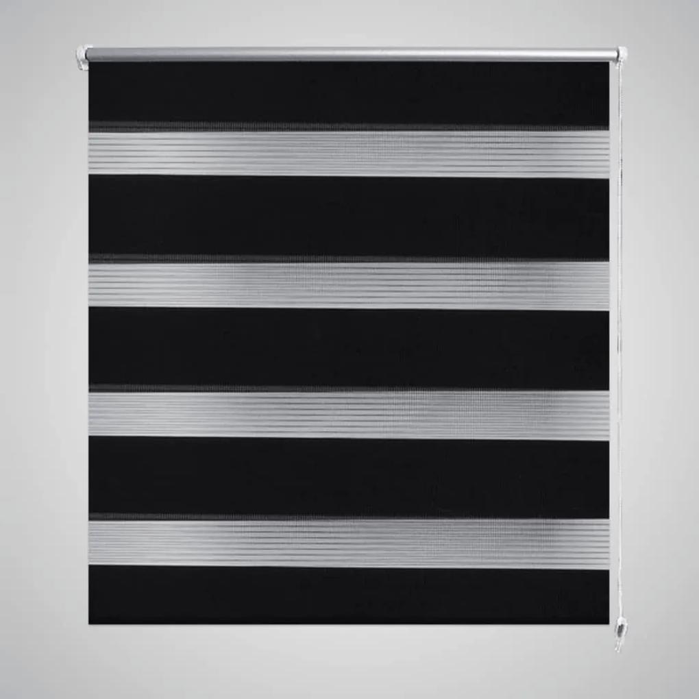 240188 vidaXL Roleta den a noc / Zebra / Twinroll 50x100 cm černá