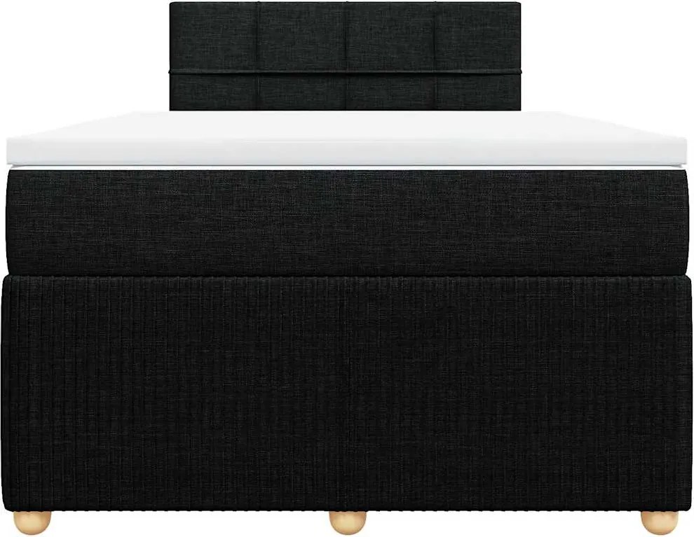Box spring postel s matrací černá 120x200 cm textil 3287425
