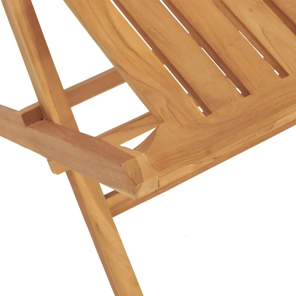 Skládací zahradní židle 4 ks 47x47x89 cm masivní teakové dřevo,  3155052