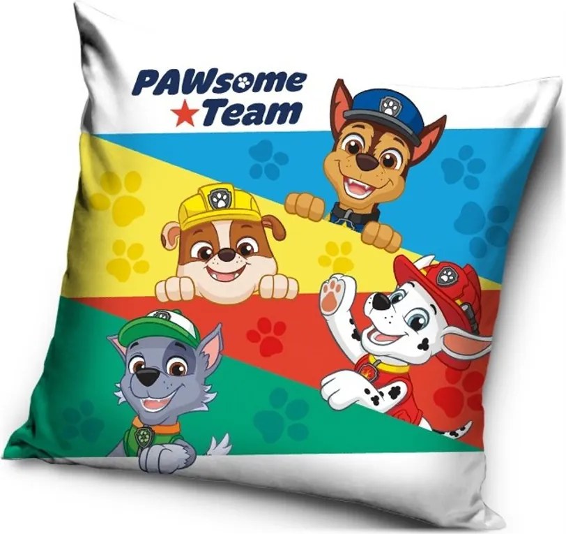 Polštář Tlapková patrola - Paw Patrol - motiv PAWsome Team - 40 x 40 cm