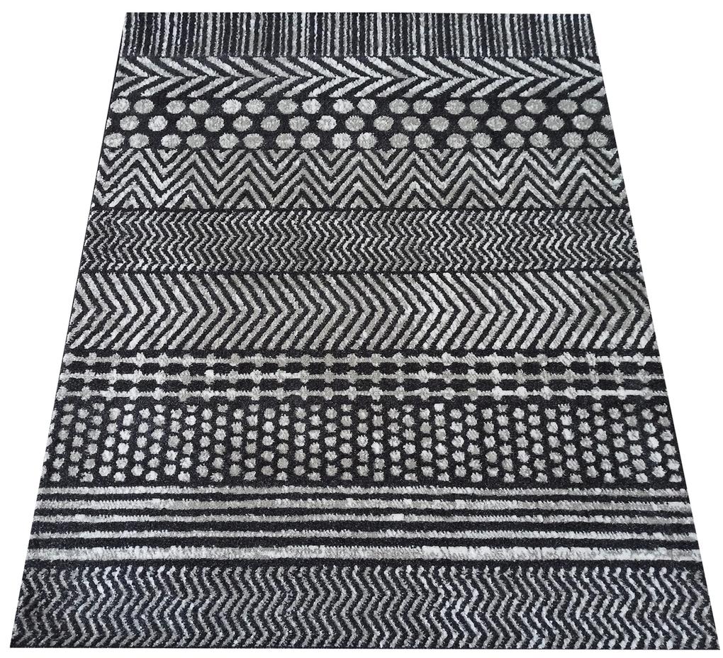 Kusový koberec LARA 08 Moderní Geometrický šedý Rozměr: 160x220 cm