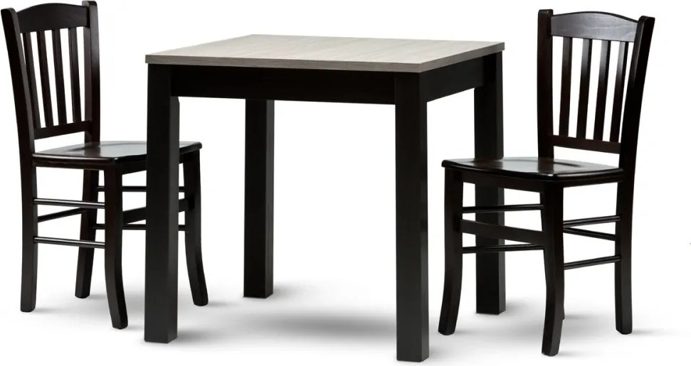 Stima Jídelní stůl CASA Mia (120 x 80 cm + 40 rozklad) – deska dub halifax tabák/ podnož bílá (vzorek z prodejny)