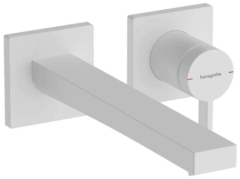 Hansgrohe Tecturis E - Umyvadlová baterie pod omítku, s výpustí, 2-otvorová instalace, EcoSmart, matná bílá 73051700