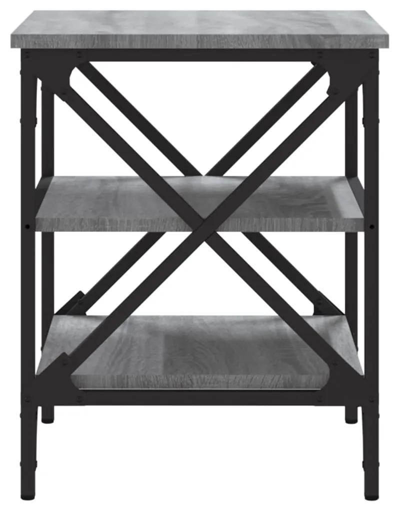 Odkládací stolky 2 ks šedé sonoma 40x42x50 cm kompozitní dřevo - Default Title