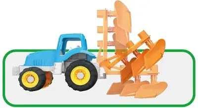 Androni Millennium traktor s funkčním pluhem - délka 43 cm / od 10 měs