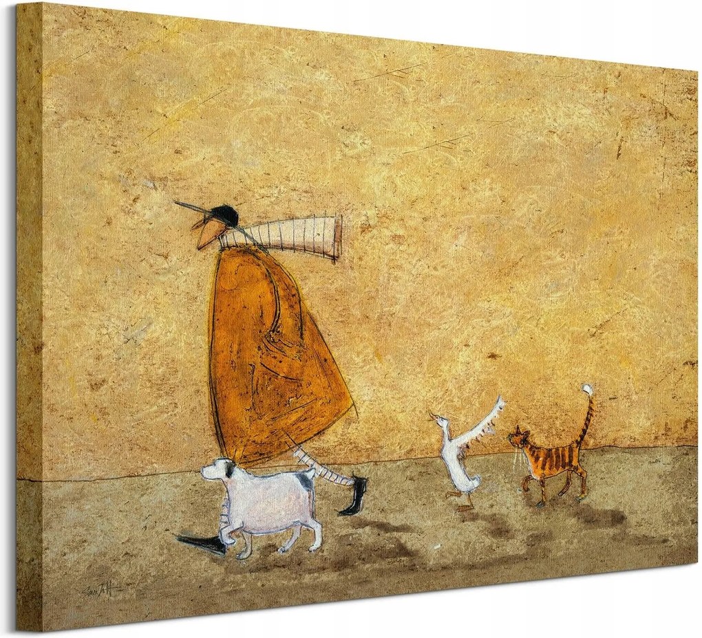 Sam Toft Pes Kočka Kachna – obraz na plátně 40x50