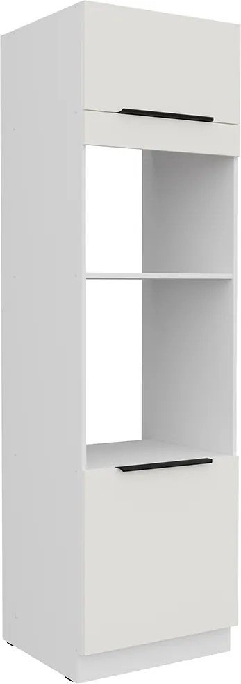 ARIA wh | vysoká skříňka 60 DPM-210 2F na vestavnou troubu a mikrovlnku | 60 cm | ANTI FINGERPRINT povrch | bílá