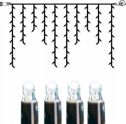Profesionální Led záclona Sople 2 m x 1 m studená bílá 230 V