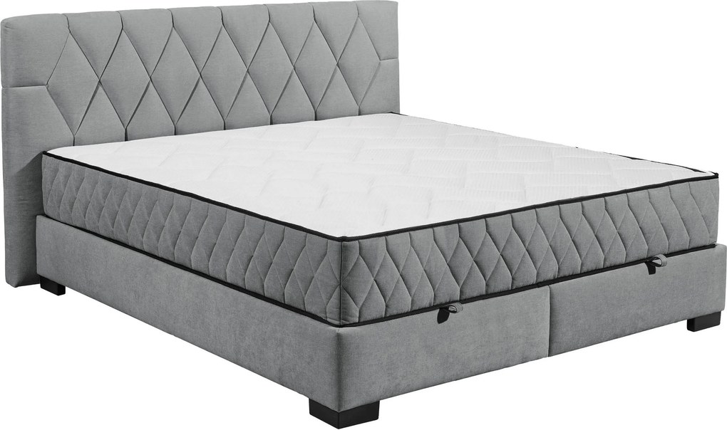 XXXLutz AMERICKÁ POSTEL, 180/200 cm, antracitová MID.YOU - Postele s úložným prostorem - 002220053813