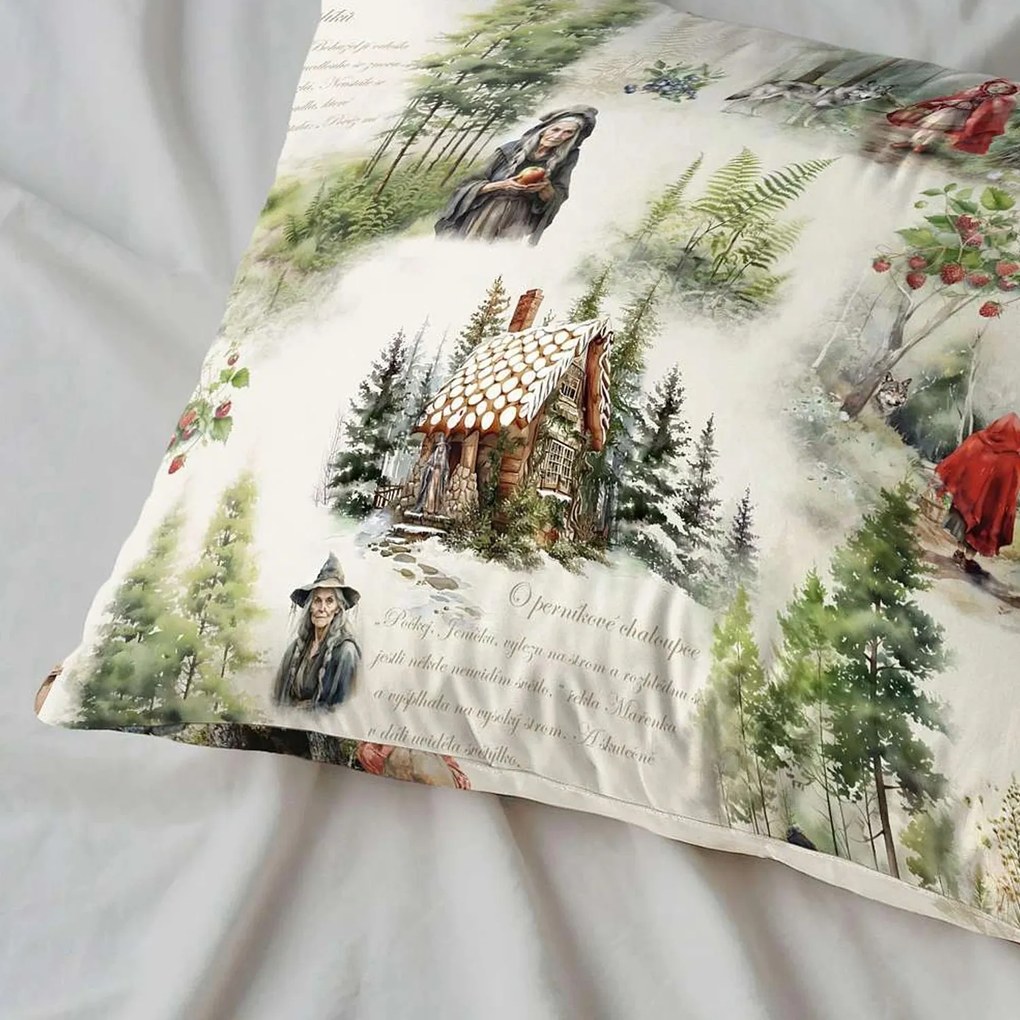Perkálové bavlněné povlečení do postýlky Pohádkové vyprávění Velikost: 100 x 135 + 45 x 65